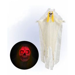 Horror-Shop Dekoobjekt Skelettbraut Hängefigur mit leuchtendem Totenkopf