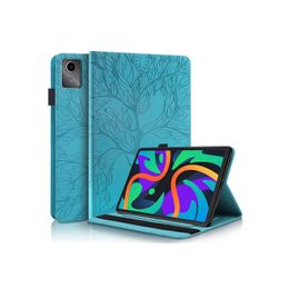 Wigento Tablet-Hülle Für Lenovo Tab M11 Aufstellbare Kunstleder Schutz Tasche Baum Muster
