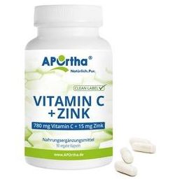 APOrtha® Vitamin C 780 mg Plus 15 mg Zink - vegane Kapseln 90 St