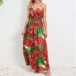 AFAZ New Trading UG Sommerkleid Maxikleid für Rundhals Strandkleid Blumenkleid