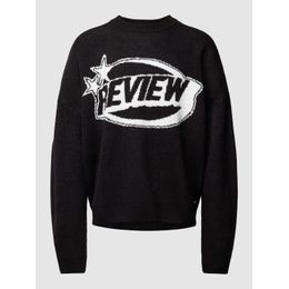 Review Strickpullover mit Puff Logo Print