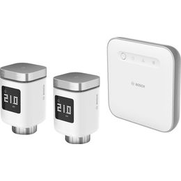 Bosch Smart Home Starter Set mit Controller II und 2 Thermostaten Smart-Home-Station, silberfarben|weiß