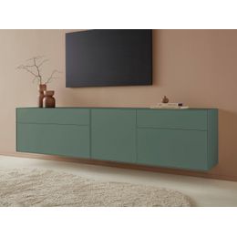LeGer Home by Lena Gercke Lowboard Essentials (2 St), Breite: 239cm, MDF lackiert, Push-to-open-Funktion, grün