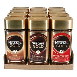 Nestlé Nestlé Nescafe Gold 200 g, verschiedene Sorten, 12er Pack