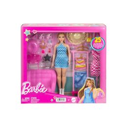 Mattel HPL78 - Barbie - Fashion-Set mit Puppe & Kleiderschrank, inkl. Zubehör