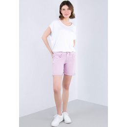 Please Jeans Shorts aus elastischem Baumwollmix, rosa