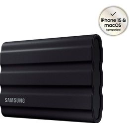 Samsung T7 Shield externe SSD (4TB) 1050 MB/S Lesegeschwindigkeit, 1000 MB/S Schreibgeschwindigkeit, schwarz