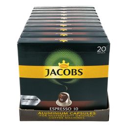 Jacobs Kaffee Espresso Intenso 20 Kapseln 104 g, 10er Pack
