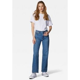 Mavi Straight-Jeans LOVE gerde Form, blau