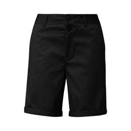 s.Oliver Chinoshorts mit 2 Knopf-Verschluss, schwarz