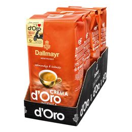 Dallmayr Crema d'Oro Intensa ganze Kaffeebohnen 1 kg, 4er Pack