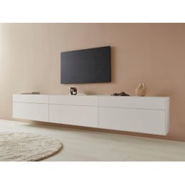 LeGer Home by Lena Gercke Lowboard Essentials (3 St), Breite: 336cm, MDF lackiert, Push-to-open-Funktion, weiß