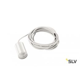 SLV Fitu Pendelleuchte E27 weiß 5m Kabel mit offenem Kabelende max. 60W