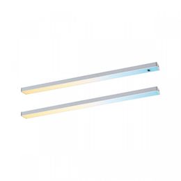 Paulmann 98609 LED Unterschrankleuchte Inline 2er-Set 2x4W 350x26mm 2x350lm Tunable White 24V Chrom matt