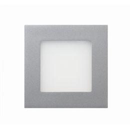 Heitronic LED Einbauleuchte Nizza eckig silber 3,5W 2700K inklusive Vorschaltgerät