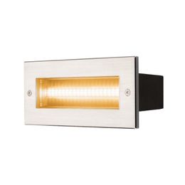 SLV BRICK Wandeinbauleuchte LED 10W 3000K 950lm edelstahl IP67 230V 233650