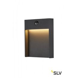 SLV Flatt Sensor Outdoor LED Wandaufbauleuchte 3000K IP54 anthrazit