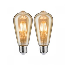 Paulmann 5066 2er Set LED Kolben ST64 6,5 Watt E27 Gold Goldlicht