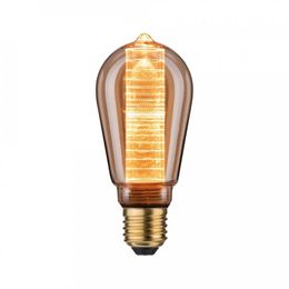 Paulmann 28830 LED Vintage-Kolben ST64 Inner Glow 3,6W E27 Gold mit Innenkolben Ringmuster dimmbar