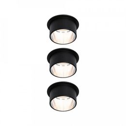 Paulmann 93383 Einbauleuchte LED Gil 3x6W IP44 2.700K Schwarz matt / Eisen 3-Stufen-dimmbar