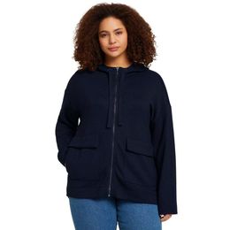 Tom Tailor PLUS Sweatjacke, blau