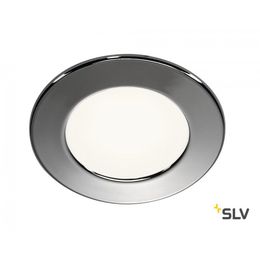 SLV DL 126 LED Einbauleuchte 3W chrom 3000K rund