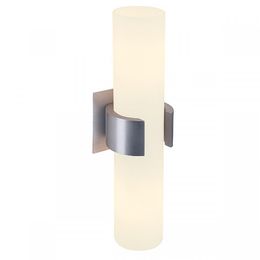 SLV DENA II Wandleuchte alu brushed Glas teilsatiniert 2xE14 147529