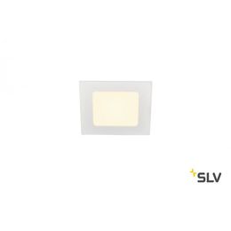 SLV Senser 12 LED Deckeneinbauleuchte eckig weiß 3000K