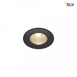 SLV Patta-I LED Outdoor Deckeneinbauleuchte rund IP65 schwarz 1800-3000K