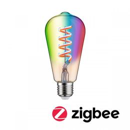 Paulmann 29158 Filament 230V Smart Home Zigbee 3.0 LED Kolben ST64 E27 470lm 6,3W RGBW+ dimmbar Gold