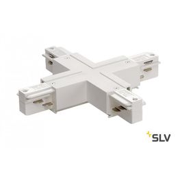 SLV X-Verbinder für Eutrac Hochvolt 3Phasen-Aufbauschiene mit Einspeisemöglichkeit 2 Stromkreise weiß