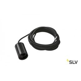 SLV Fitu Pendelleuchte E27 schwarz 5m Kabel mit offenem Kabelende max. 60W