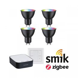 Paulmann 5191 Starterset Zigbee 3.0 Smart Home smik Gateway + LED Reflektor GU10 RGBW + Schalter