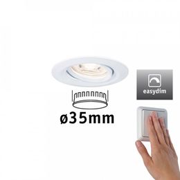 Paulmann 92970 LED Einbauleuchte Nova mini Plus EasyDim schwenkbar 1x4,2W 2.700K Weiß matt 230V