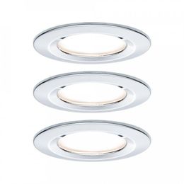 Paulmann 93499 Einbauleuchte LED Coin Nova rund 6,5W Chrom 3er-Set starr 3-Stufen-Dimmbar