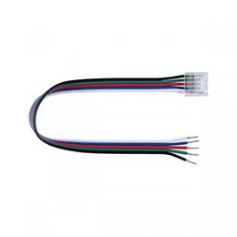 Paulmann 78465 Pro Verbinder RGBW Slim Feed Einspeisung 12mm offene Leitungsenden / Schneid-Klemm Strip Kabel 200mm
