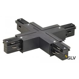 SLV X-Verbinder für Eutrac Hochvolt 3Phasen-Aufbauschiene mit Einspeisemöglichkeit 2 Stromkreise schwarz