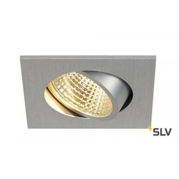 SLV New Tria 68 LED Deckeneinbauleuchte alu eckig 2700K 38° inkl. Treiber Clipfedern