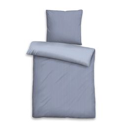 SONSTIGE Bettwäsche SATIN blau (BL 135x200 cm) BL 135x200 cm blau Bettbezug Bettzeug
