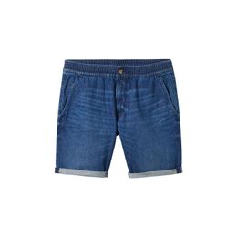 Tom Tailor Denim Herren Regular Jeans Shorts, blau, Uni, Gr. XL