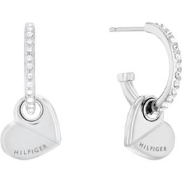 Tommy Hilfiger Damen Ohrstecker, Edelstahl, silber