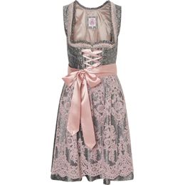 Marjo Dirndl, 2-teilig, Spitze, für Damen, rosa, 40