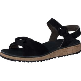 Paul Green Sandalen, Samtleder, Knotendetail, für Damen, schwarz, 37.5