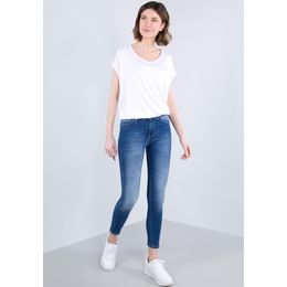 Skinny-fit-Jeans Please Jeans "verkürzte Skinny Denim Superstretch" Gr. XL (42), N-Gr, blau (bludenim) Damen Jeans Röhrenjeans