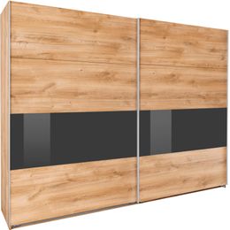 Schwebetürenschrank wimex "Bramfeld" Schränke Gr. B/H/T: 270 cm x 208 cm x 64 cm, 2 St., braun (plankeneiche, absetzung grauglas) Schwebetürenschränke und Schiebetürenschränke Bestseller