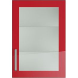 Glashängeschrank IMPULS KÜCHEN ""Turin", Breite 50 cm" Schränke Gr. B/H/T: 50 cm x 72,3 cm x 34,5 cm, rechts-Rot Hochglanz, 1 St., rot (rot hochglanz) Hängeschränke