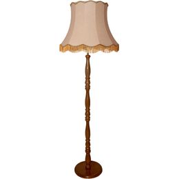 Stehlampe Lampen Gr. Ø 55 cm Höhe: 172 cm, braun (eichefarben, goldfarben, messingfarben) Stehlampe Standleuchten rustikale Stehleuchte made in Germany