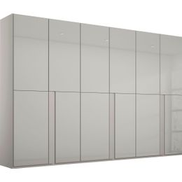 Drehtürenschrank Rauch "Talus" Schränke Gr. B/H/T: 300 cm x 223 cm x 61 cm, Ohne Grauspiegel, 6 St., grau (seidengrau, glas seidengrau) Drehtürenschränke