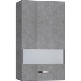 Glashängeschrank Optifit "Cara" Schränke Gr. B/H/T: 50 cm x 89,6 cm x 34,9 cm, 1 St., grau (beton, beton) Hängeschränke