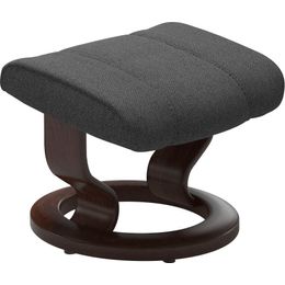 Fußhocker stressless "Consul" Hocker Gr. B/H/T: 54 cm x 38 cm x 39 cm, ROHLEDER Stoff Q2 FARON, Classic Base Braun, grau (dark grey q2 faron) Fußhocker